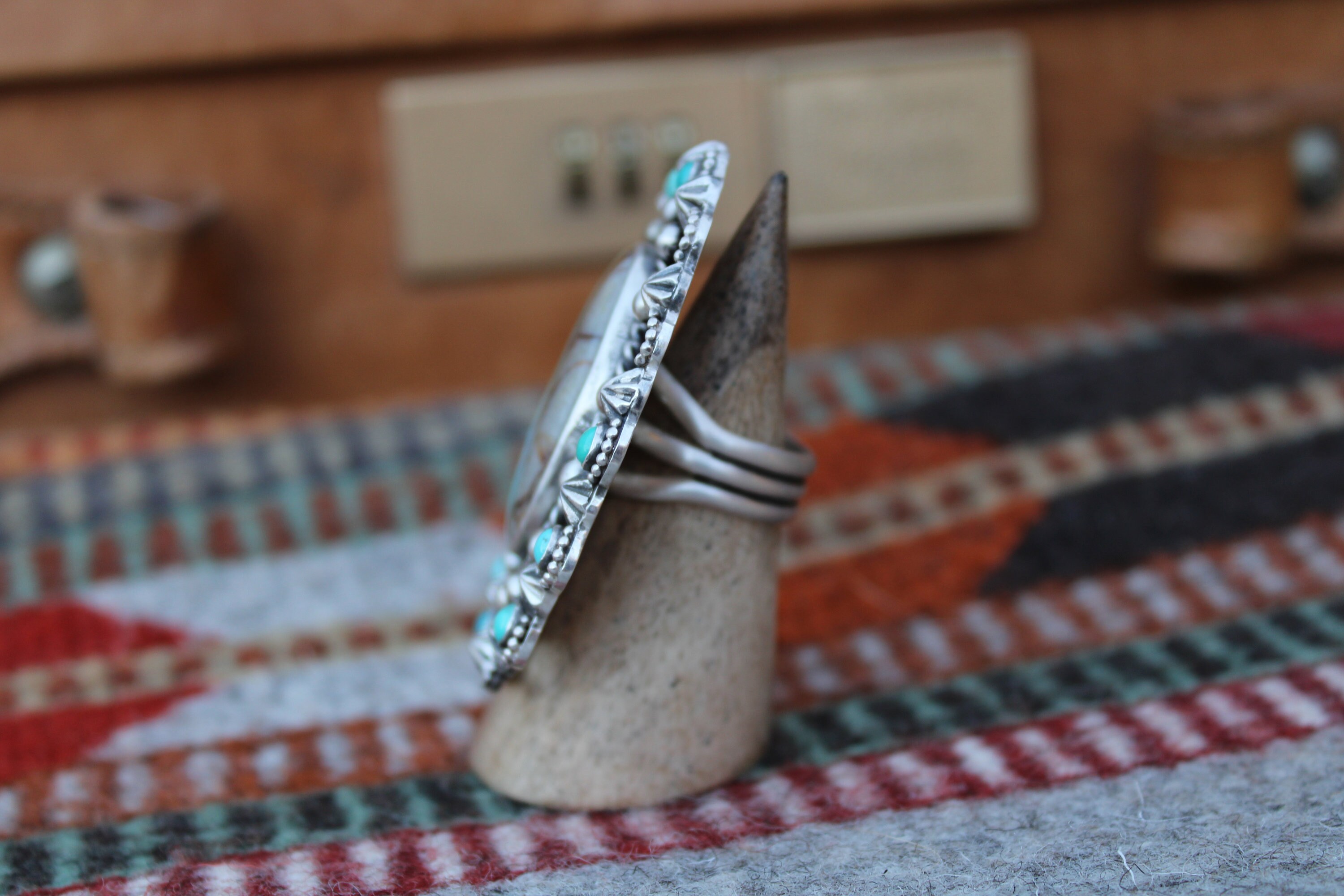 Royston Ribbon Turquoise star Cluster Ring Genuine | Etsy