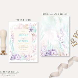 Ocean Wedding Invitation Beach Wedding Invite Under the Sea EDITABLE ...