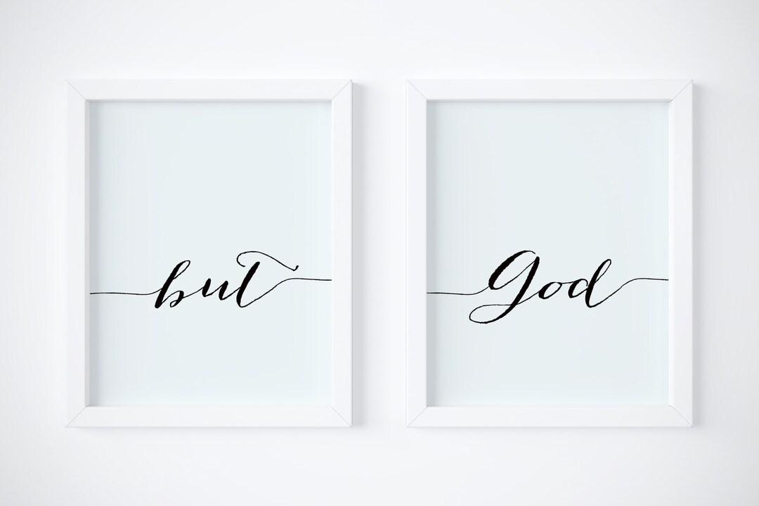 Christian Wall Art Bible Verse but God Inspirational Printable Download ...