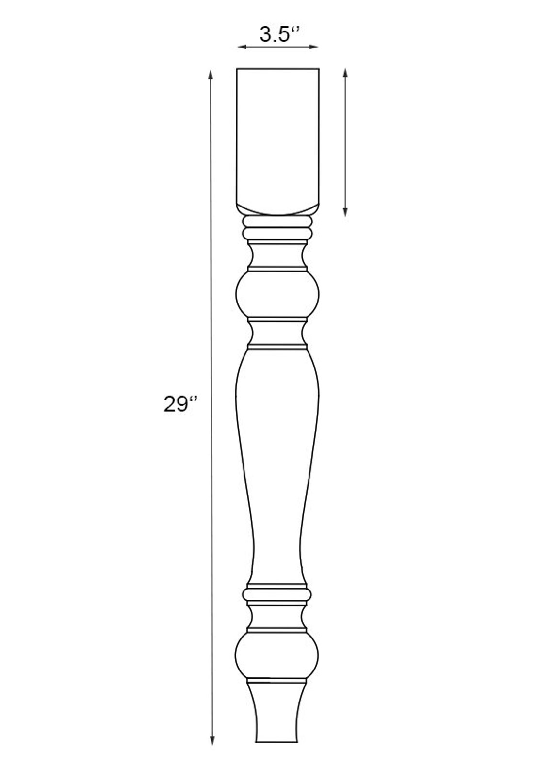 29'' Set of 4 Table Legs Farmhouse Table Legs - Etsy