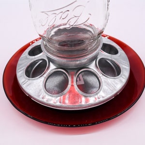 Handmade Red Glass Bird Feeder for the Outdoors - Eco-friendly Feeding ...