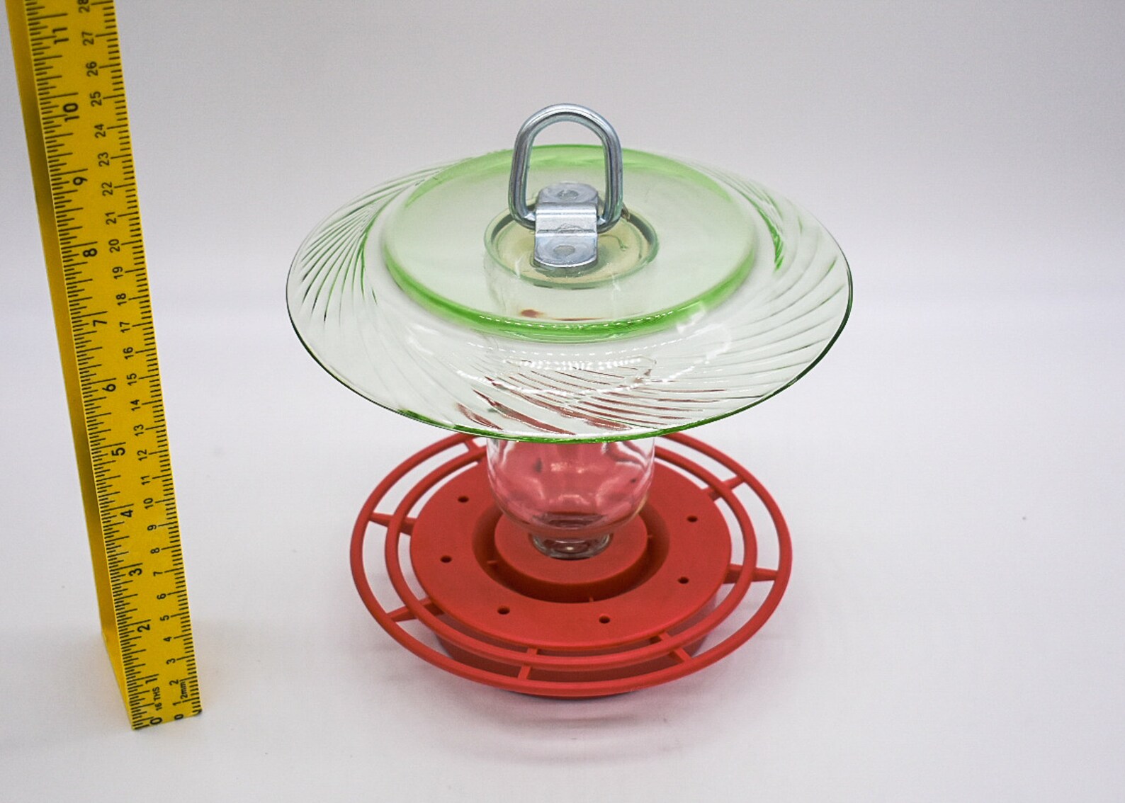 Hummingbird Feeder Bee Proof With 8 Oz Clear Bottle With Green Glass ...