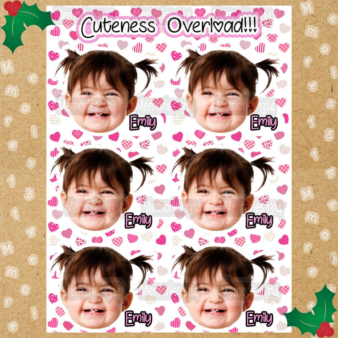 CUTENESS OVERLOAD! Custom Photo Sticker With Your Baby's Adorable ...