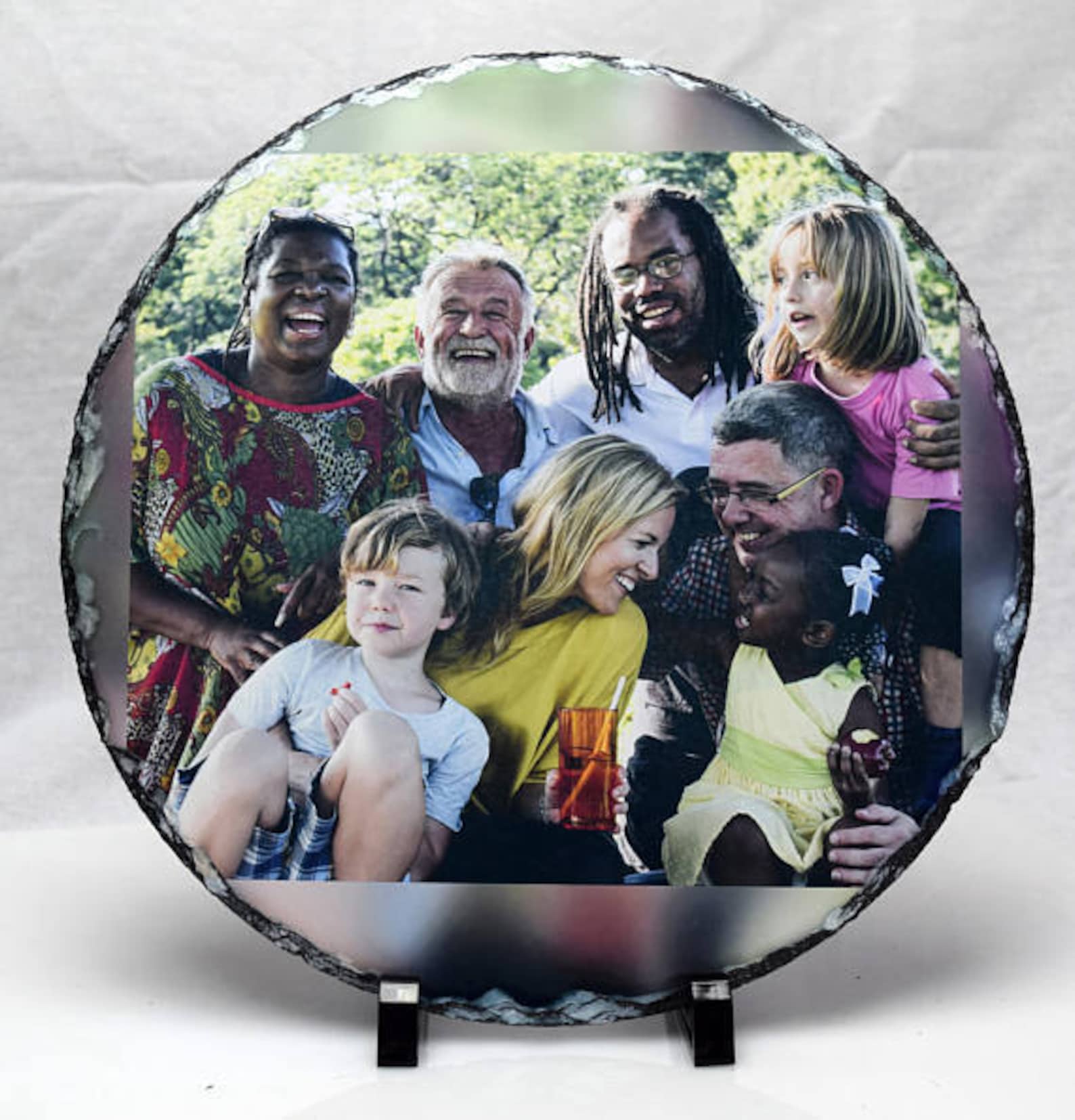 Custom Photo/text Rock Slate Clock With Seiko Quartz Clock - Etsy