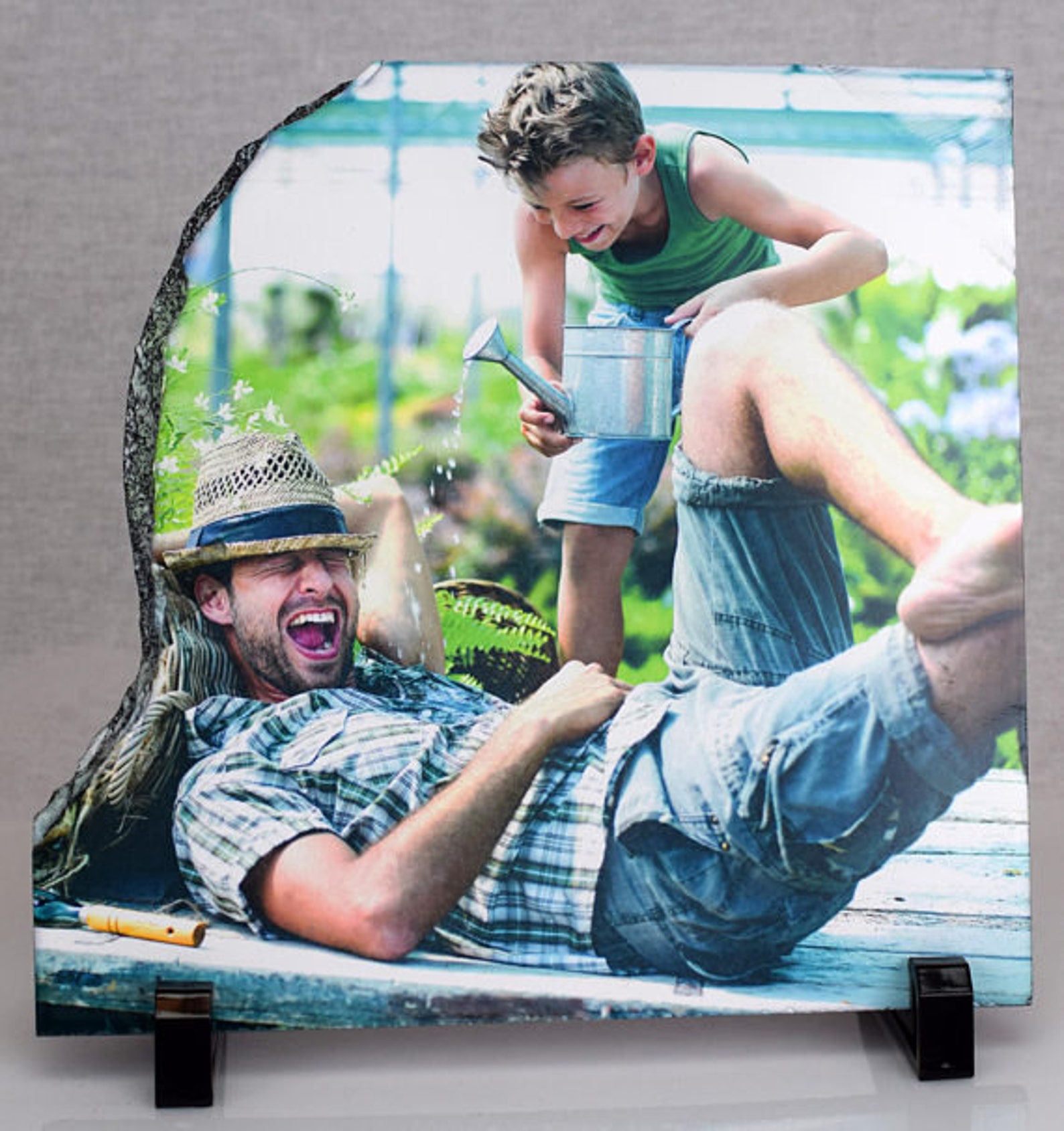 Custom Photo/text Rock Slate Clock With Seiko Quartz Clock - Etsy