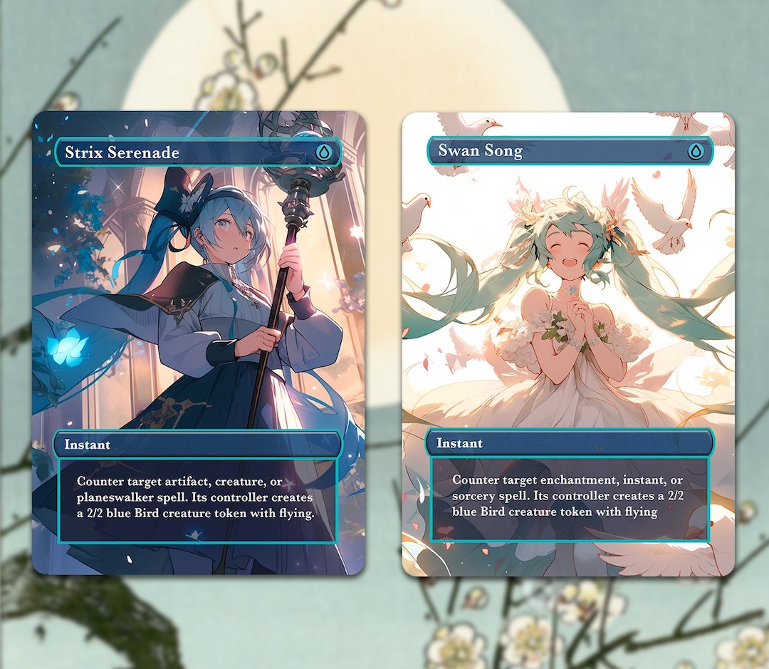 Strix Serenade & Swan Song Proxy - Anime Style Trading Cards - Hatsune ...