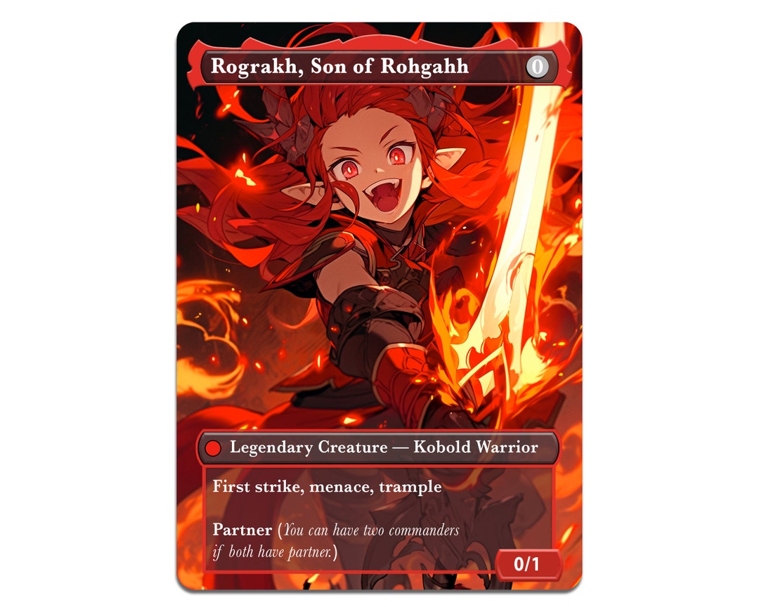 Rograkh, Son of Rohgahh Proxy Anime Style Trading Card - Etsy