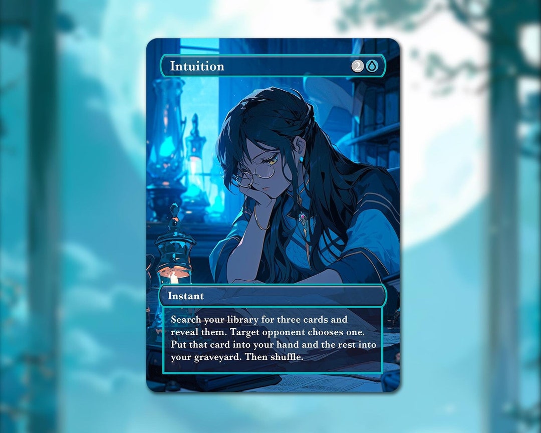 Intuition Proxy - Anime Style Trading Card - Etsy