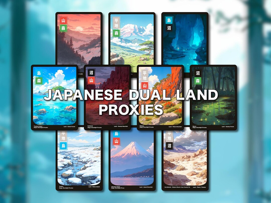 Dual Land Proxies Anime Style Trading Cards Clearance - Etsy