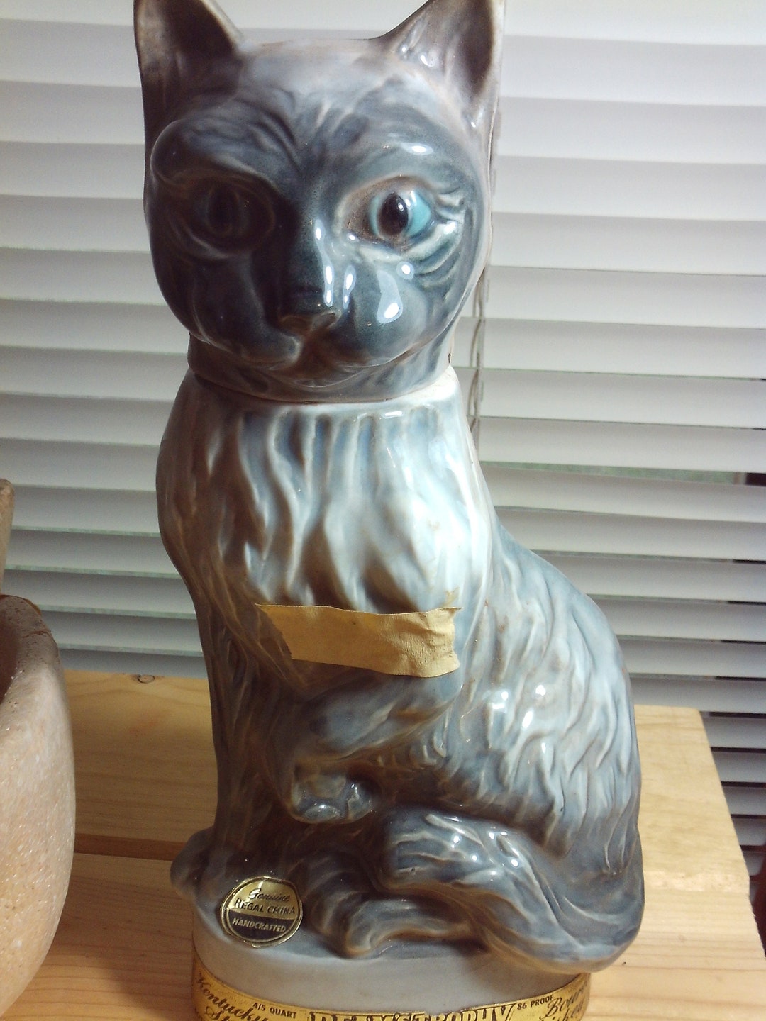 Beam's Trophy Silver Cat Decanter, Vintage Decanter, Cat Decanter ...