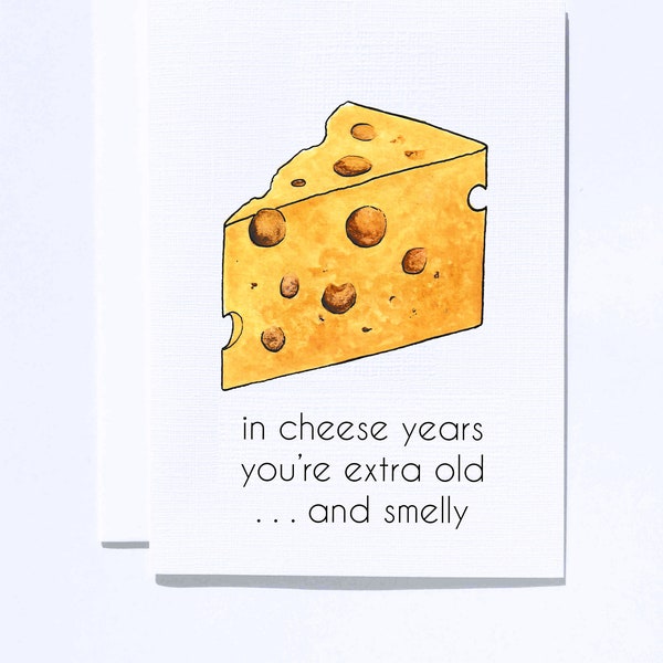 Cheese Birthday Card - Etsy
