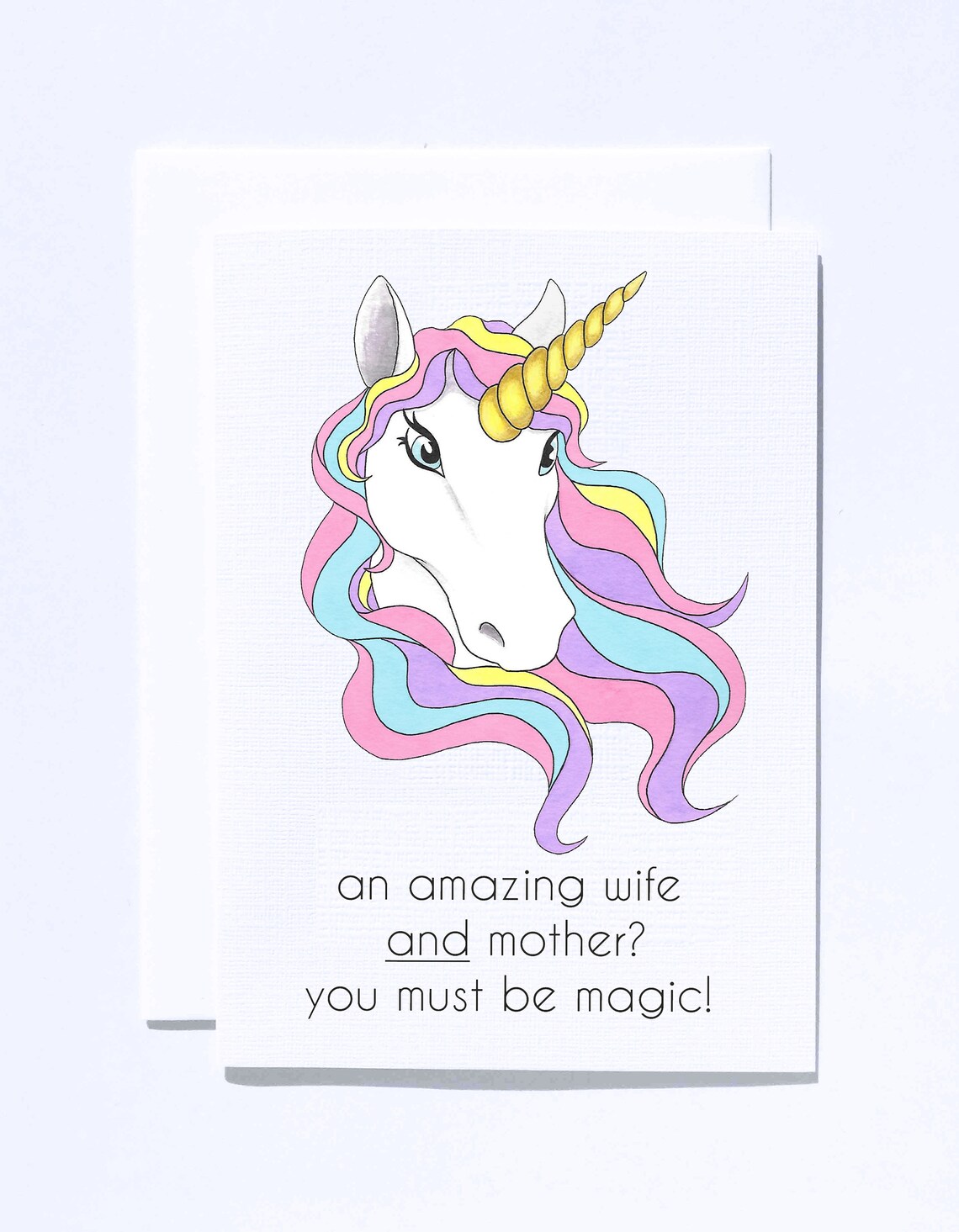 Unicorn Mother Mother's Day Card | Etsy