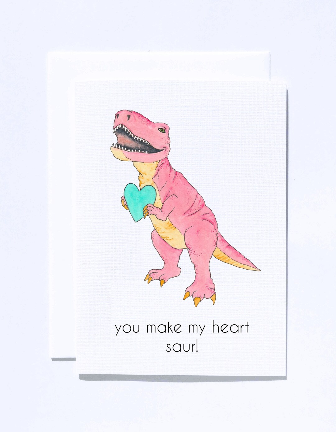 You Make My Heart Saur! Dinosaur Valentine - Etsy