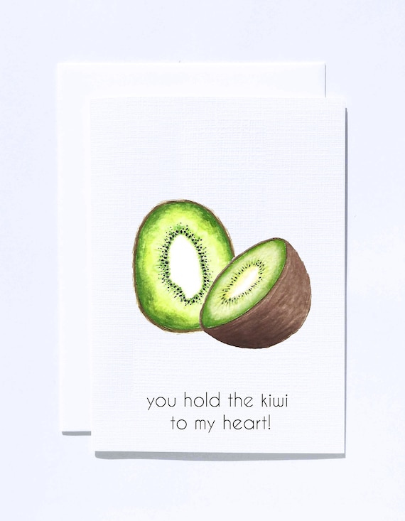 Kiwi to My Heart Kiwi Card - Etsy