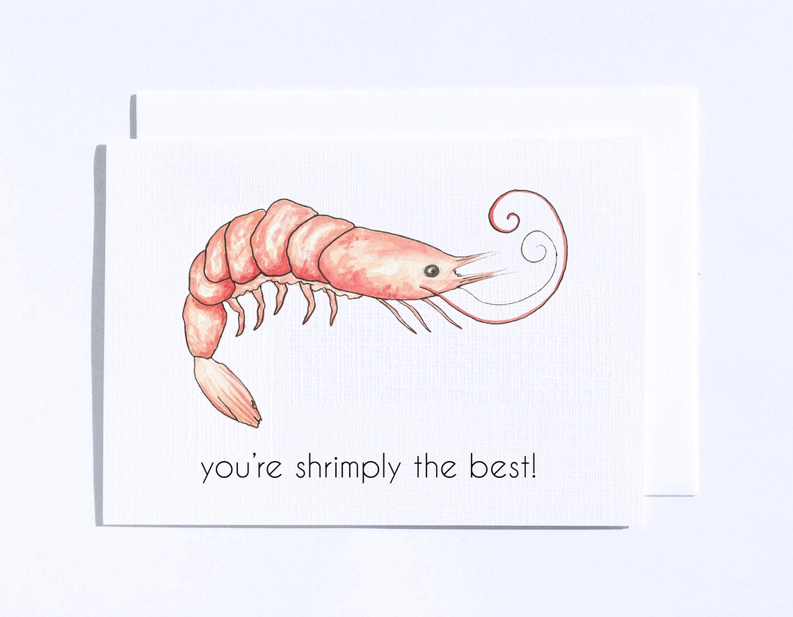 Shrimply the Best Card - Etsy
