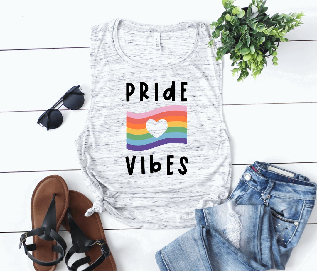 Pride vibes gay pride month lgbtq shirts gay pride tank tops love is ...