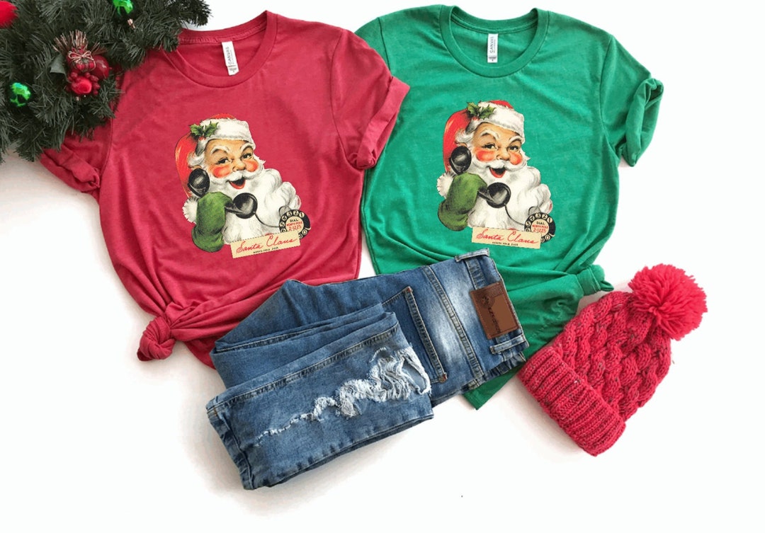 Vintage Santa Christmas Retro Christmas T-shirt - Christmas T-shirt ...