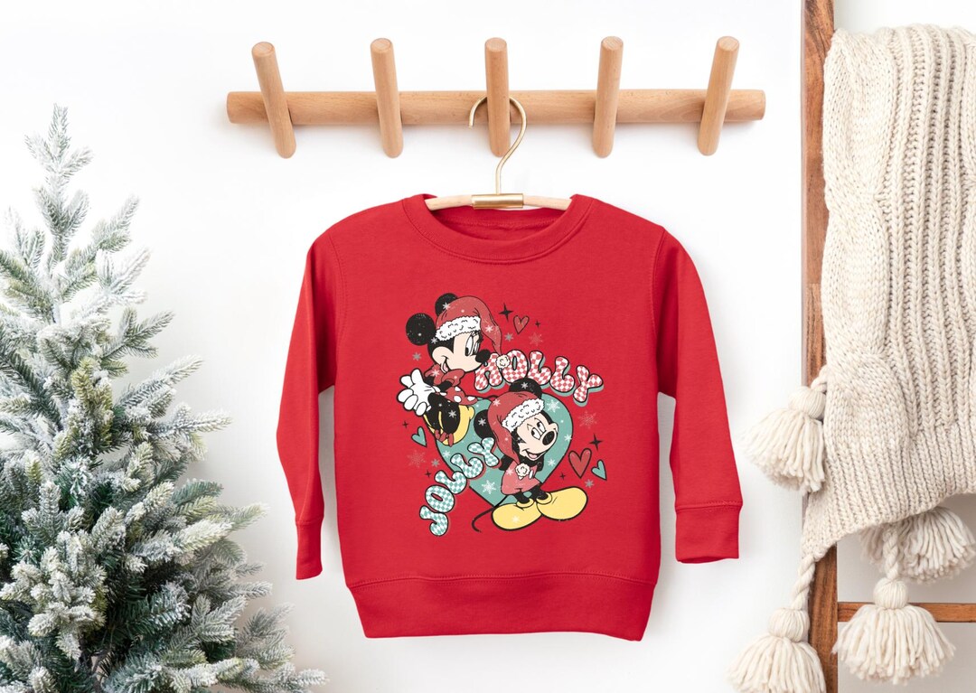 Girls Pink Mouse Christmas Sweater - Mouse Christmas Sweatshirt - Holly ...