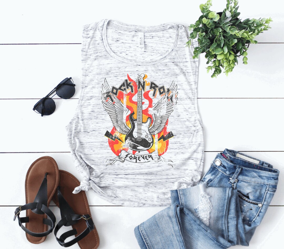 Rock N Roll Forever Tank Top Rock Tank Tops Rock N Roll Muscle Shirt ...