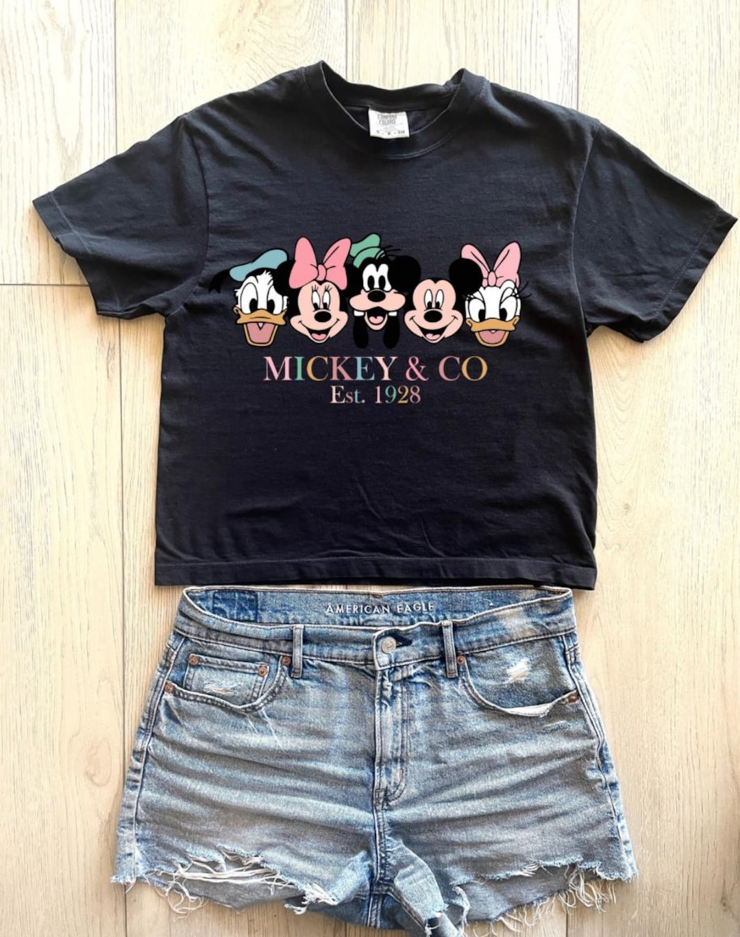 Boxy Cropped Comfort Colors Mouse Friends Shirt - Mouse and Friends ...