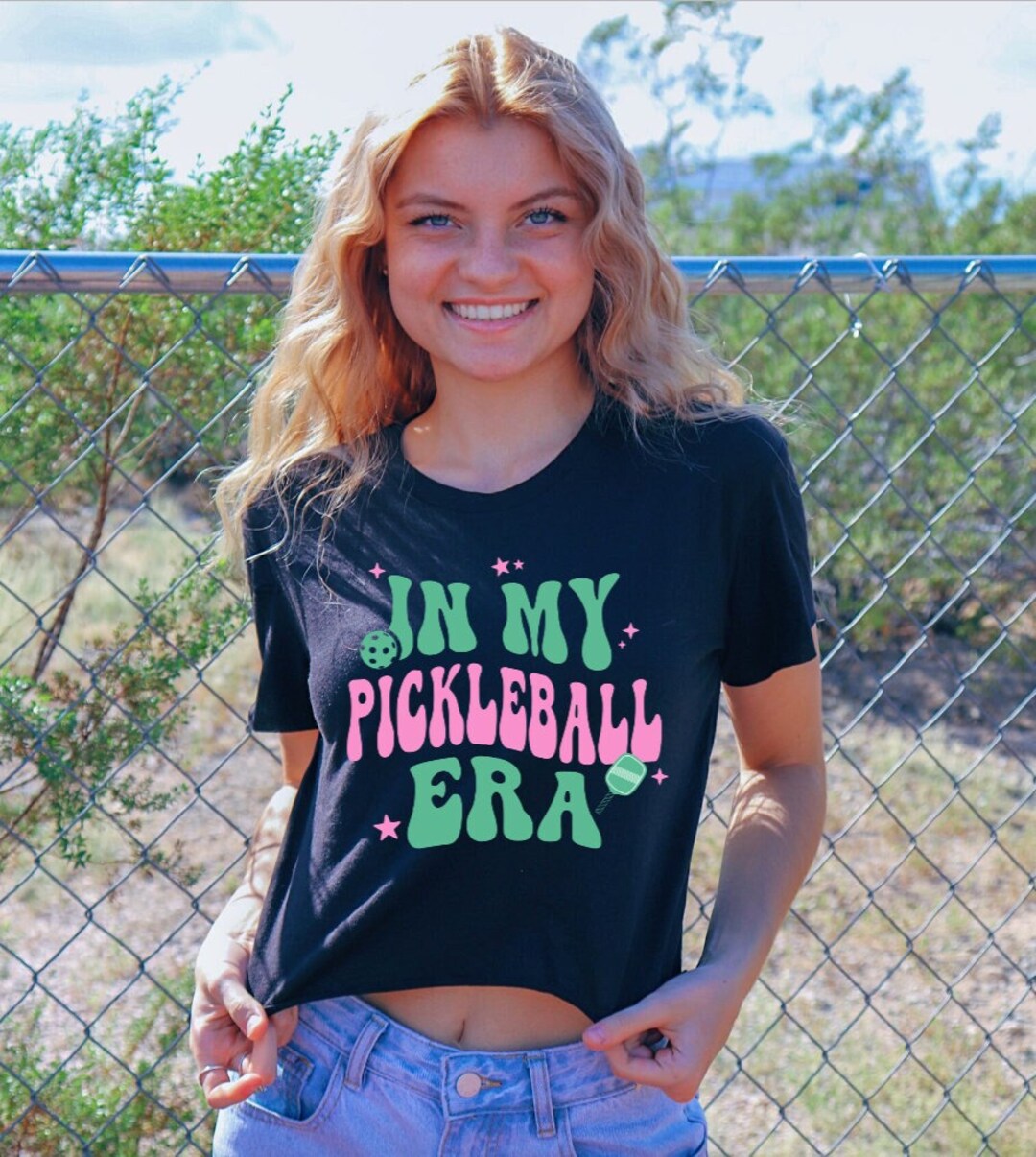 In My Pickleball Era Cropped Tee - Crop Tops - Summer Crop Tops ...