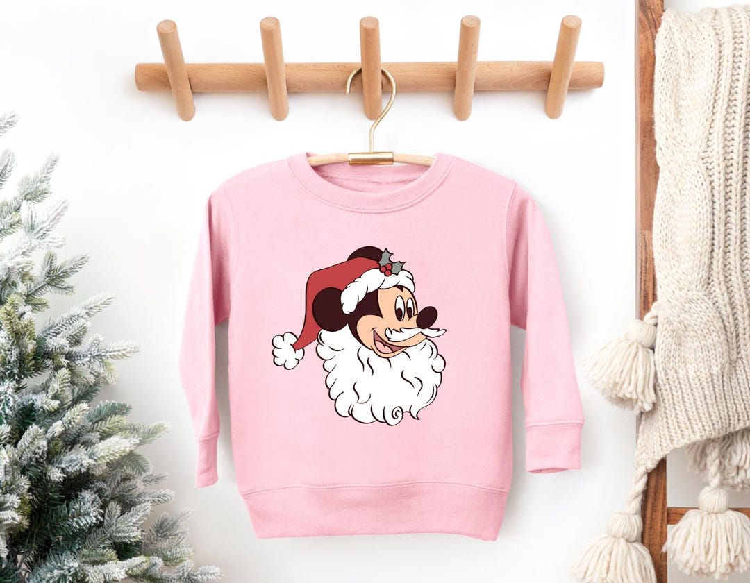 Girls Pink Christmas Santa Mouse Shirt Toddler Christmas Sweater ...