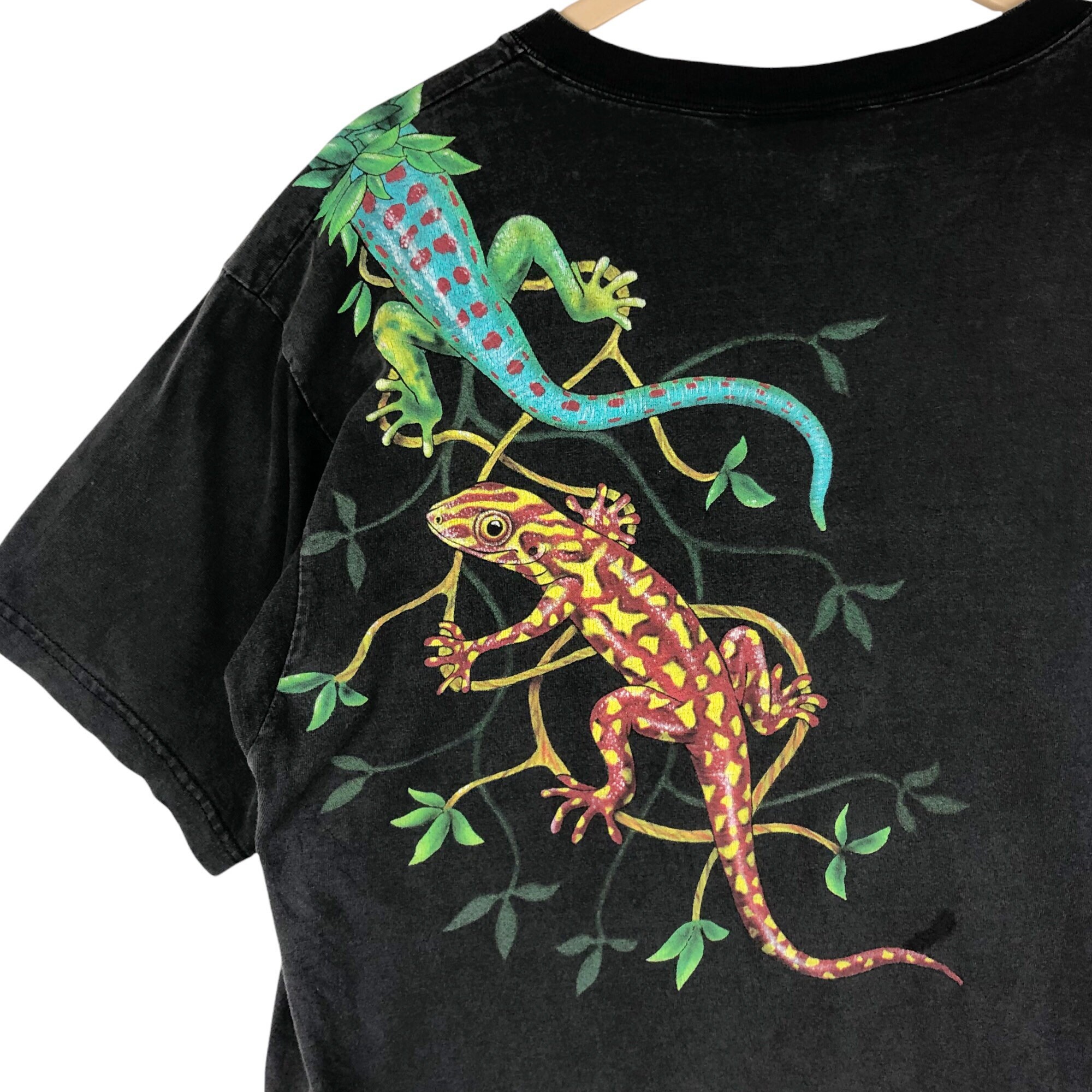 Vintage 90s Gecko Lizard Art Work With Front & Back Hit Design - Etsy