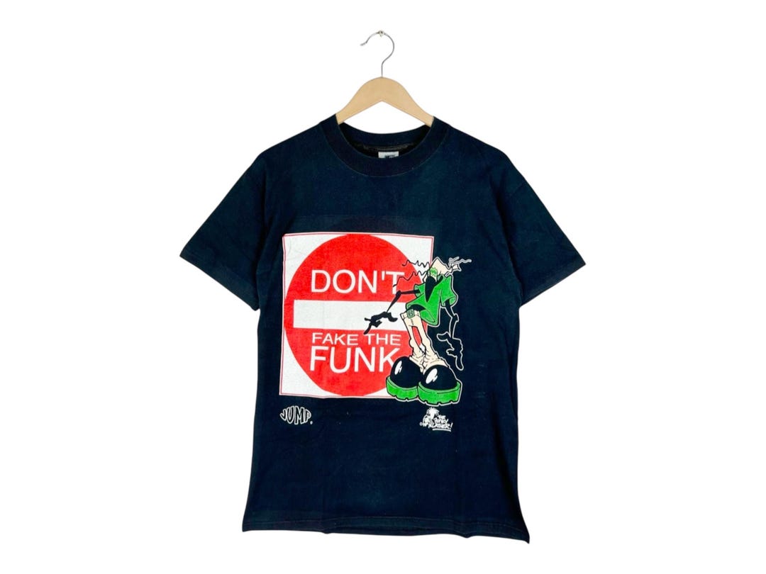 Vintage 90s Hip Hop T-shirt: Don't Fake the Funk, Stickman Design ...