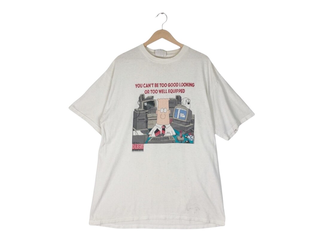 Vintage 90s Dilbert “software” T-shirt / Scott Adams Cartoon Humor ...