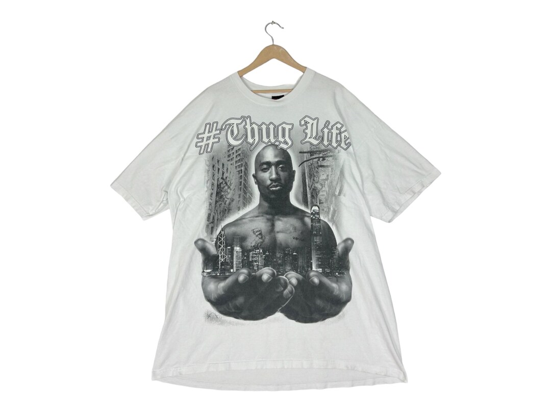 Vintage 2000s Tupac Shakur T-shirt: Thug Life, Oversized Rap Tee XXXL ...