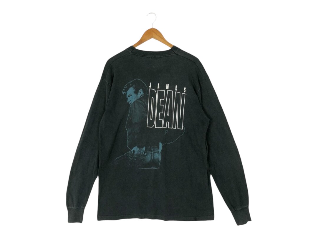 Vintage 90s James Dean Back Hit Photo Print Long Sleeve T Shirt/ Black ...