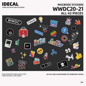 WWDC2020-WWDC2021 Same Sticker Full Set of 14 and Full Set of 42 - Etsy