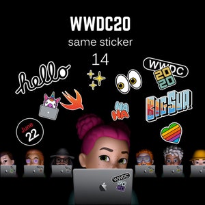WWDC2020-WWDC2021 Same Sticker Full Set of 14 and Full Set of 42 - Etsy