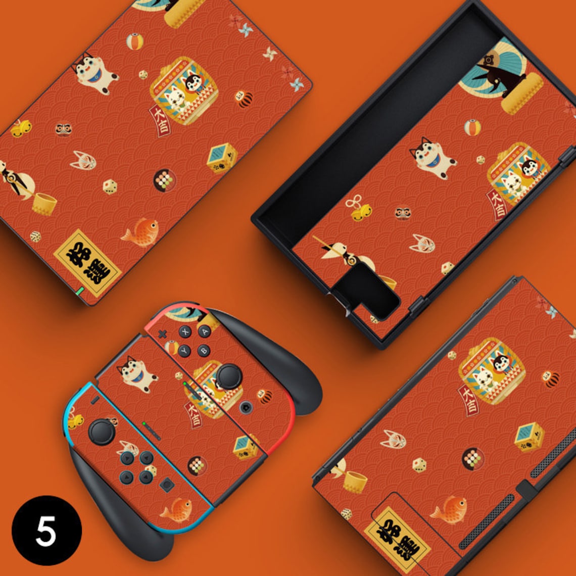 Skins for Nintendo Switch Full Set of 4 Skins Joycon Stickers | Etsy