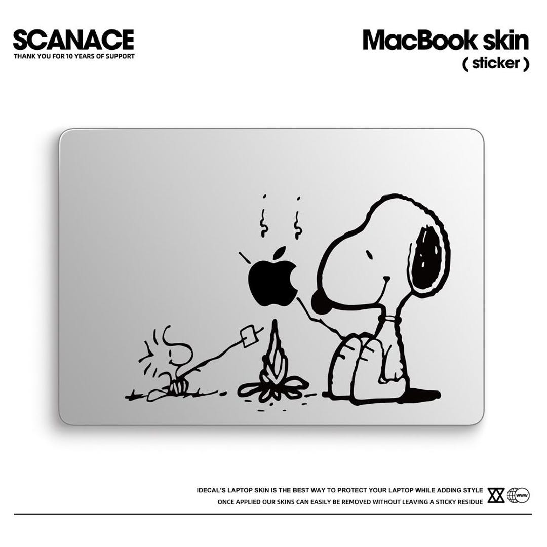 Snoopy Eating Dinner MacBook Decals MacBook Stickers MacBook Skins ...