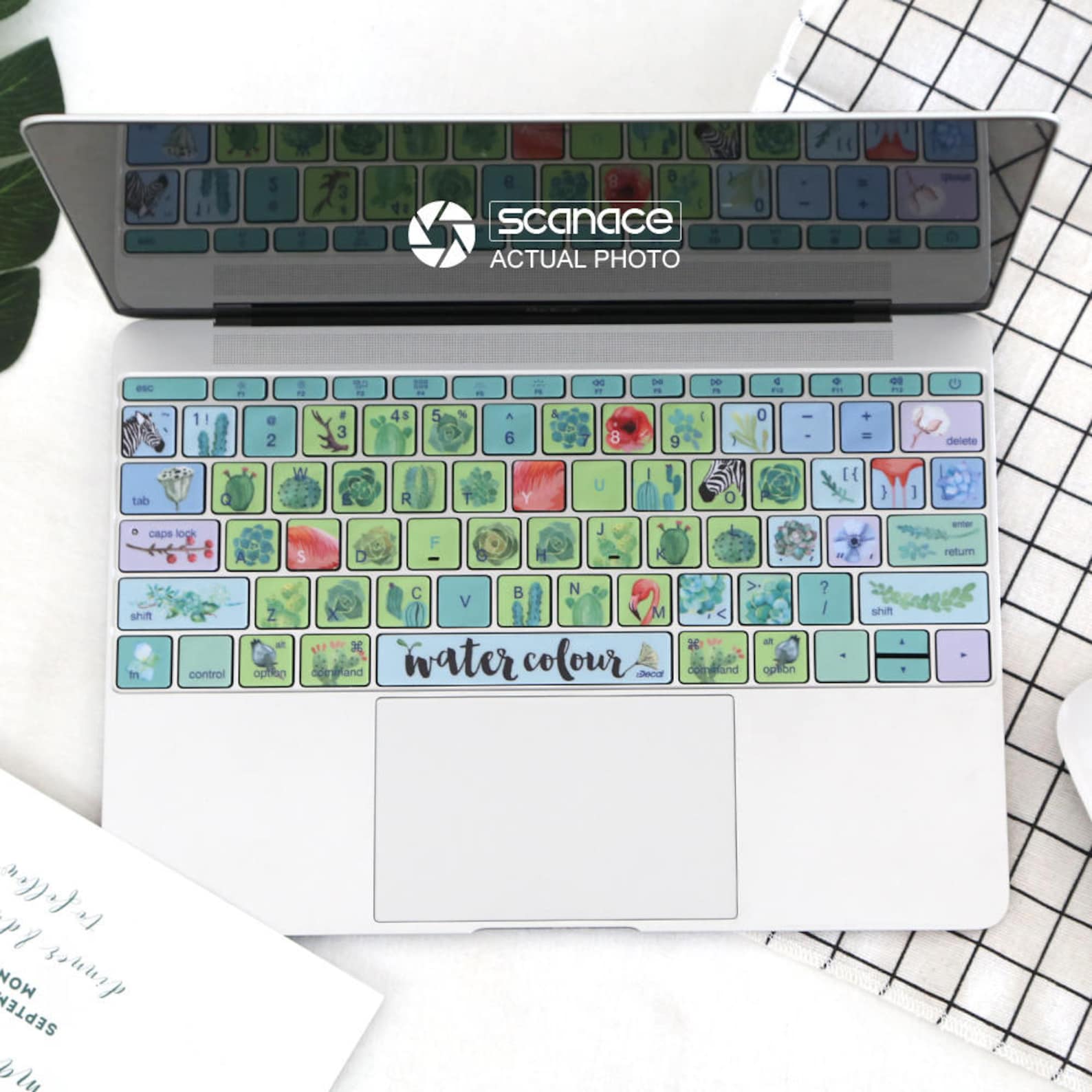 Watercolor Plant Keyboard Sticker for 2017 New Macbook Pro and | Etsy