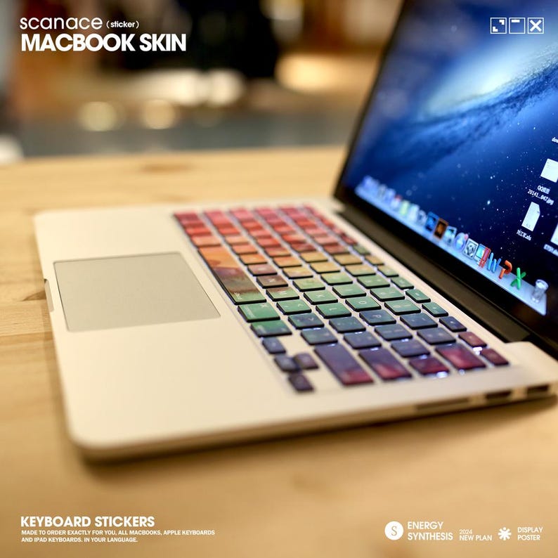 Ink Oil Paint Keyboard Stickers for MacBook Pro/air Compatible With All ...