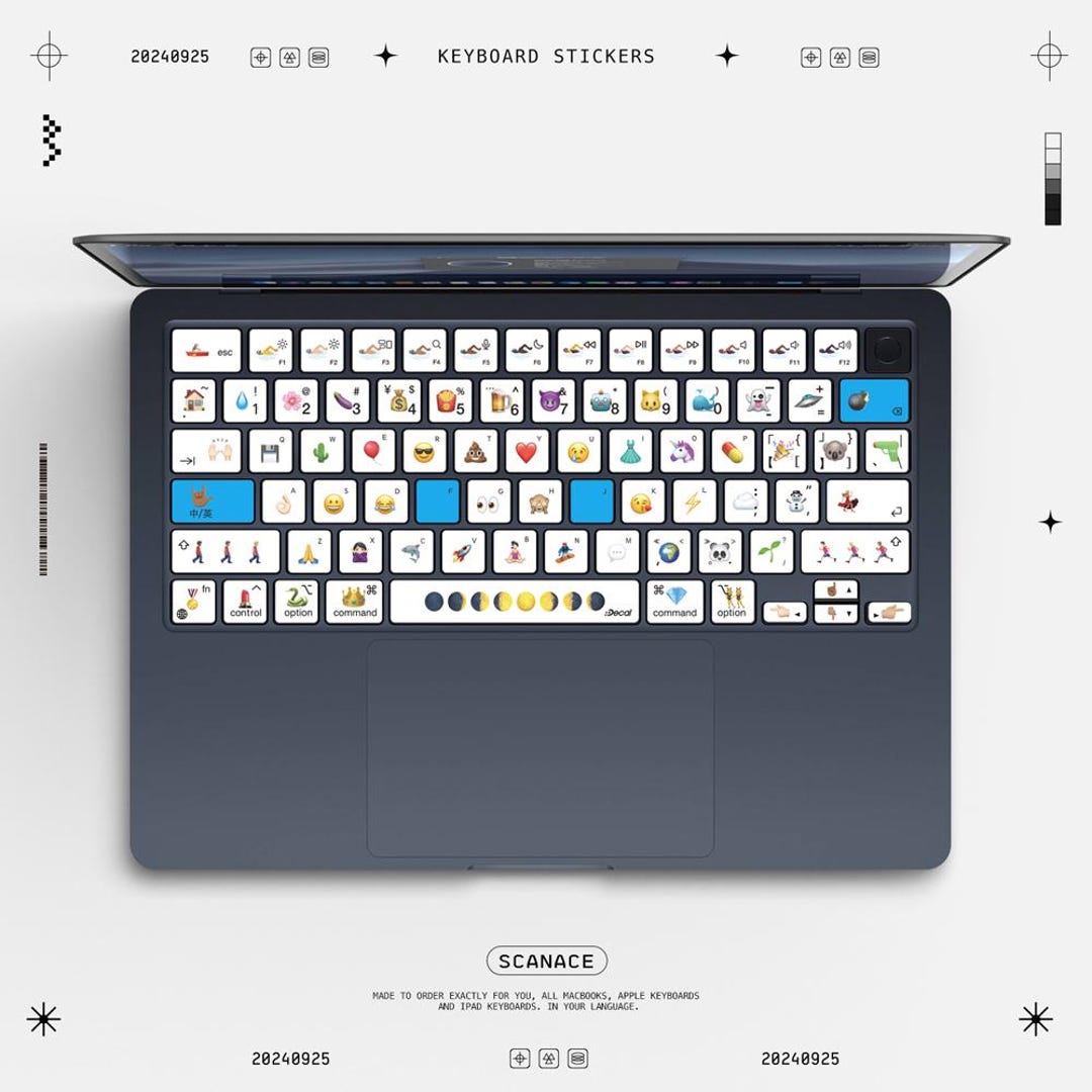 Emoji Keyboard Sticker for MacBook Pro/air - Etsy
