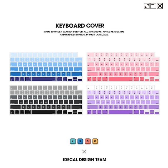 Gradient Color Keyboard Cover Customization Collection for - Etsy