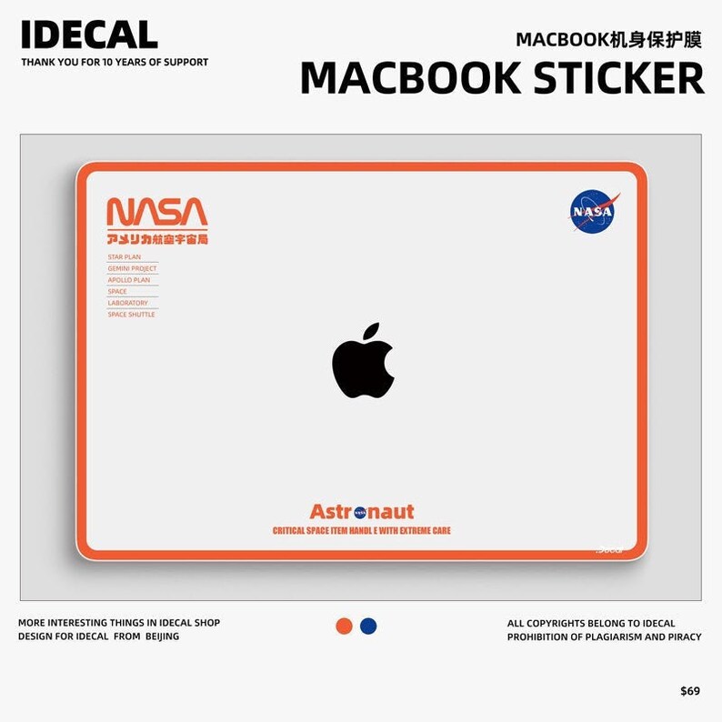 Astronaut Macbook Decals 2020Macbook M1 Macbook Skins Macbook | Etsy