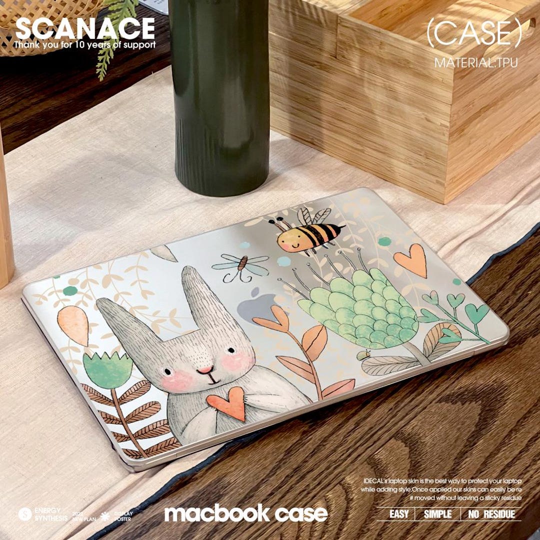 Watercolor Bunny MacBook Case: M1/M2 Apple Pro TPU Sleeve for MacBook ...