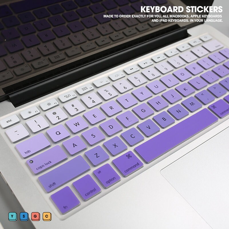 Gradient Color Keyboard Cover Customization Collection for | Etsy