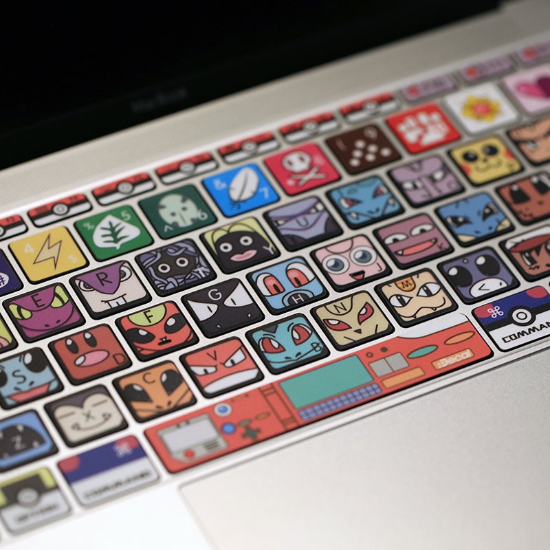 Pokémon keyboard sticker for Macbook Pro and air Decal for | Etsy