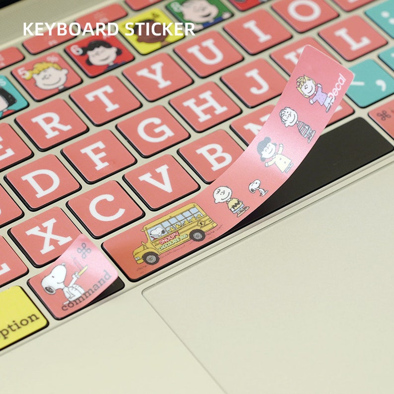 Cute Snoopy's Family Keyboard Sticker for Macbook Pro and | Etsy UK