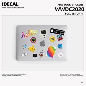 WWDC2020-WWDC2021 Same Sticker Full Set of 14 and Full Set of 42 - Etsy