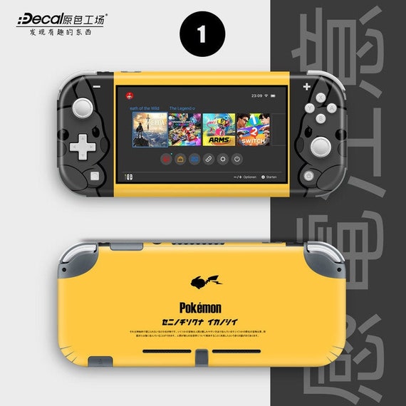 Classic Black and Yellow Pikachu Skins for Nintendo Switch | Etsy