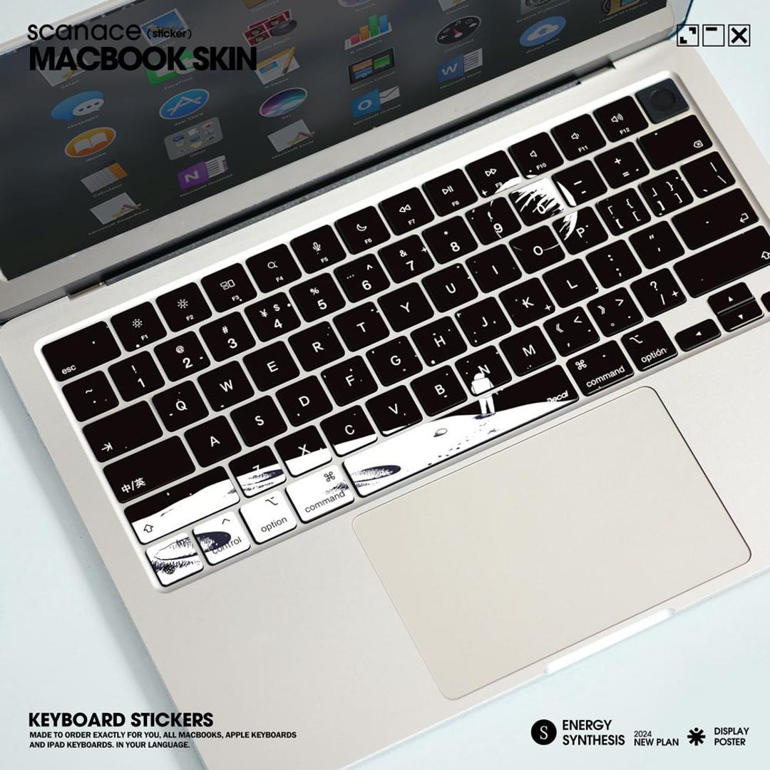 Lonely Universe MacBook Keyboard Sticker: M1/M2/M3/M4 Pro & Air Decal ...