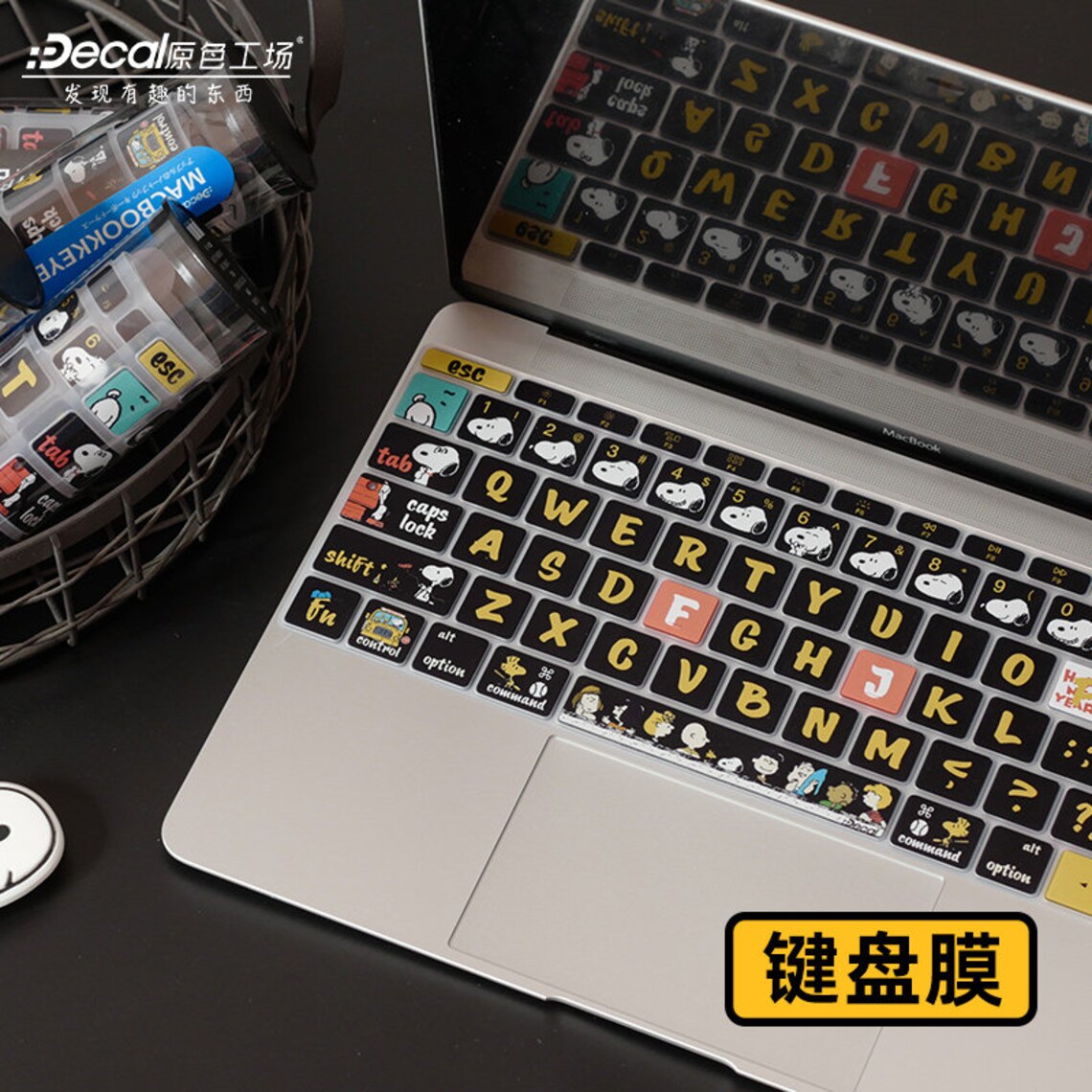 Snoopy Keyboard sticker/cover for Macbook Pro and air Decal | Etsy