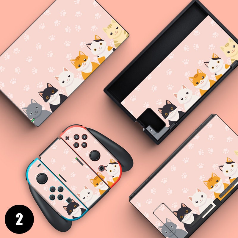 Skins for Nintendo Switch Full Set of 4 Skins Joycon Stickers | Etsy