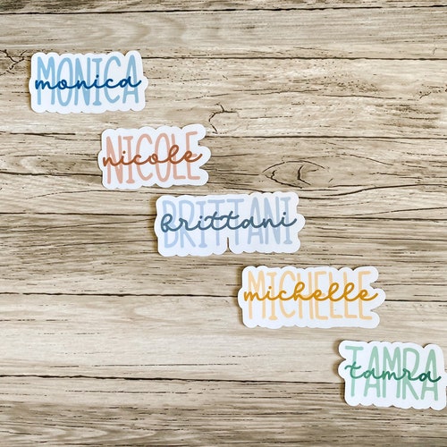 Customizable Name Stickers Name Decal Sticker Personalized - Etsy